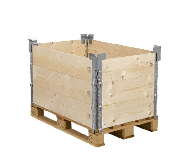 Metal stacking corners Loadable with up to 3.000 kg