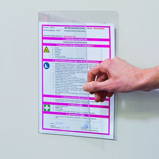 Folding information boards - magnetic - robust - DIN A4