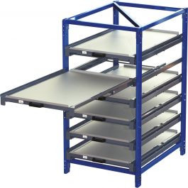 Compact pull-out rack 100 % optimal storage of small parts